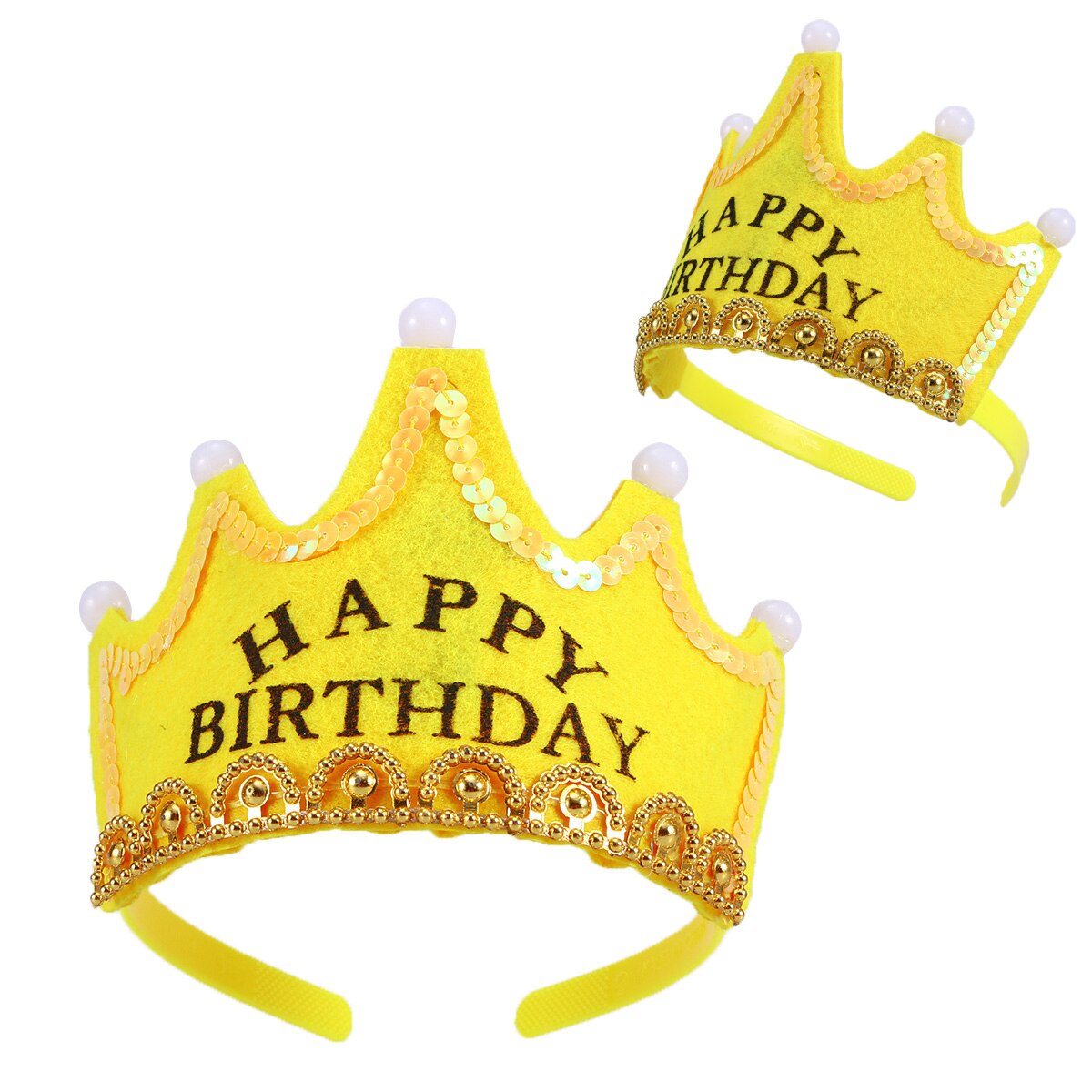 LED Light Birthday Party Hats Crown King Birthday ... – Grandado