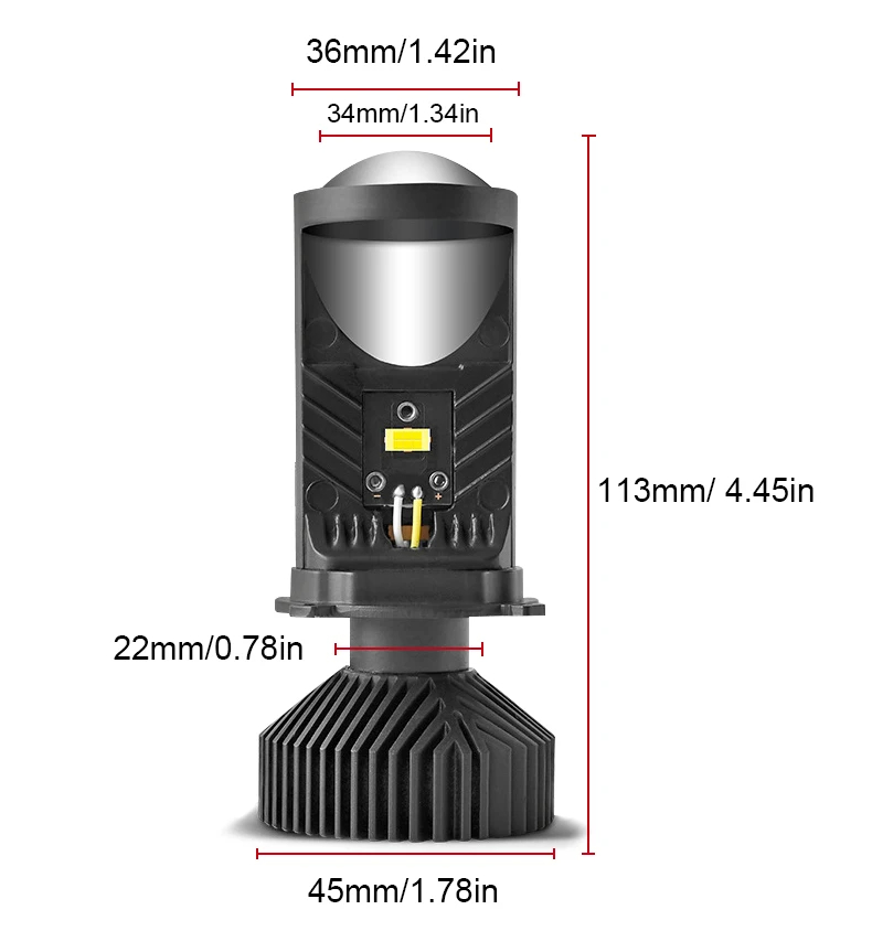 H4 LED Projector Lens Headlight Car LED Headlight ... – Grandado