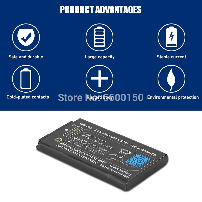 2000mAh 3.7V Rechargeable Lithium-ion Battery For ... – Grandado