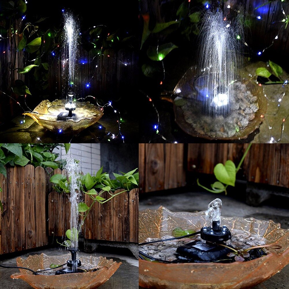 Square Solar Fountain 1.2W Home Fountain Garden Fo... – Grandado