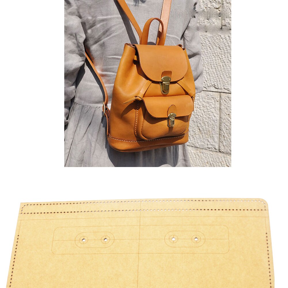 DIY leather craft backpack sewing template 500gsm ... – Vicedeal