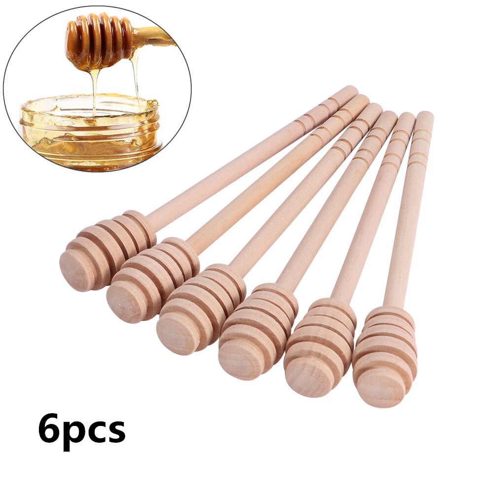 6 Pcs Honey Stir Bar Mengen Handvat Pot Lepel Prak... – Grandado