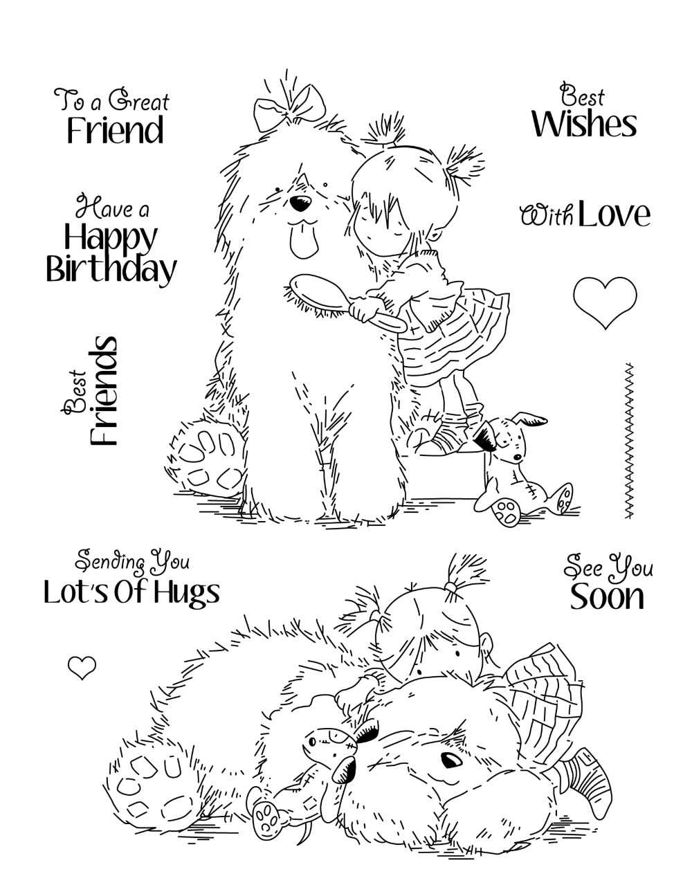 Cute dog stamp Clear Stamp for Scrapbooking Transp... – Grandado