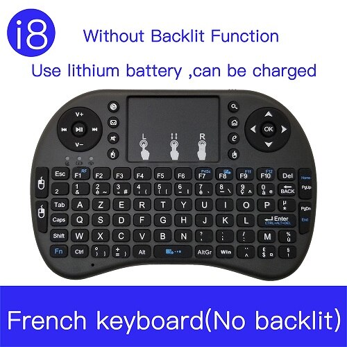 French wireless Keyboard i8 without backlit 2.4GHz... – Grandado