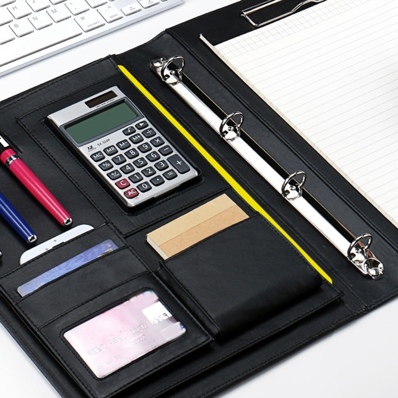 PU Leather A4 File Writing Pad Presentation Folder... – Vicedeal