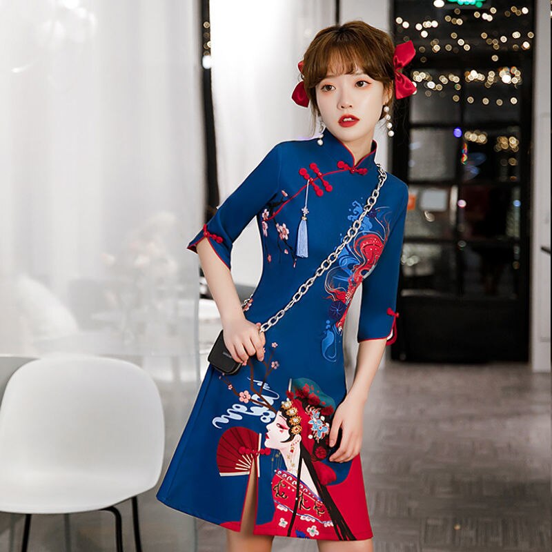 Cheongsam Jong Verbeterde Chinese Stijl Cheongsam ... – Grandado