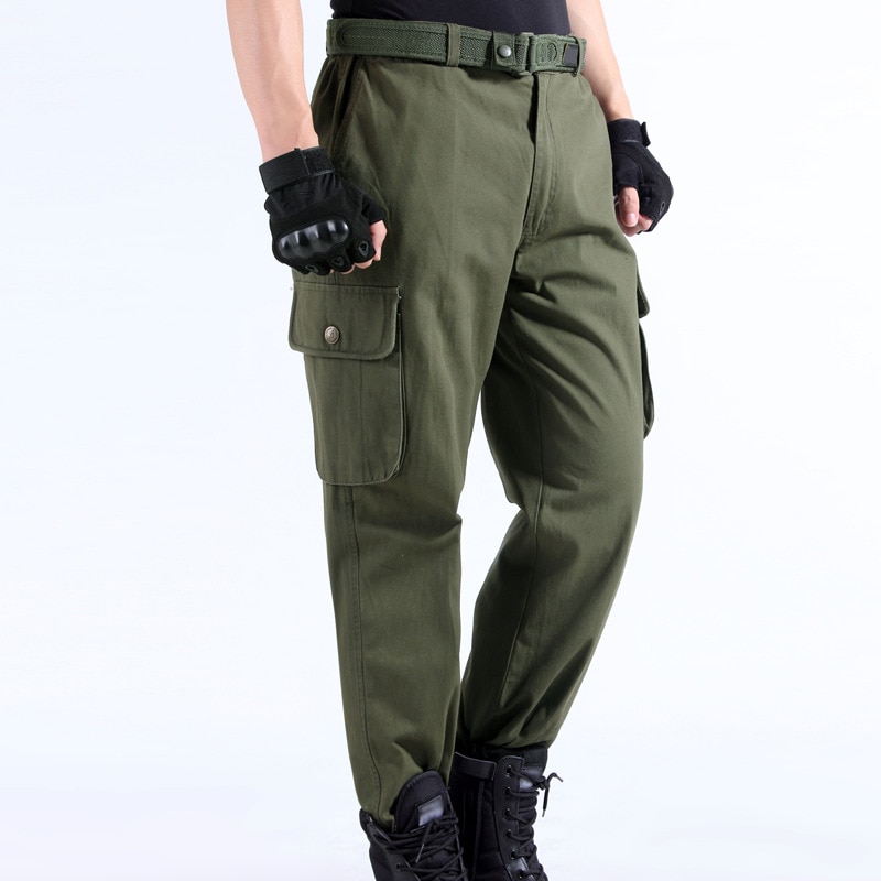 Mens Army Green Work Pants Auto Repair Welding Fac... – Grandado