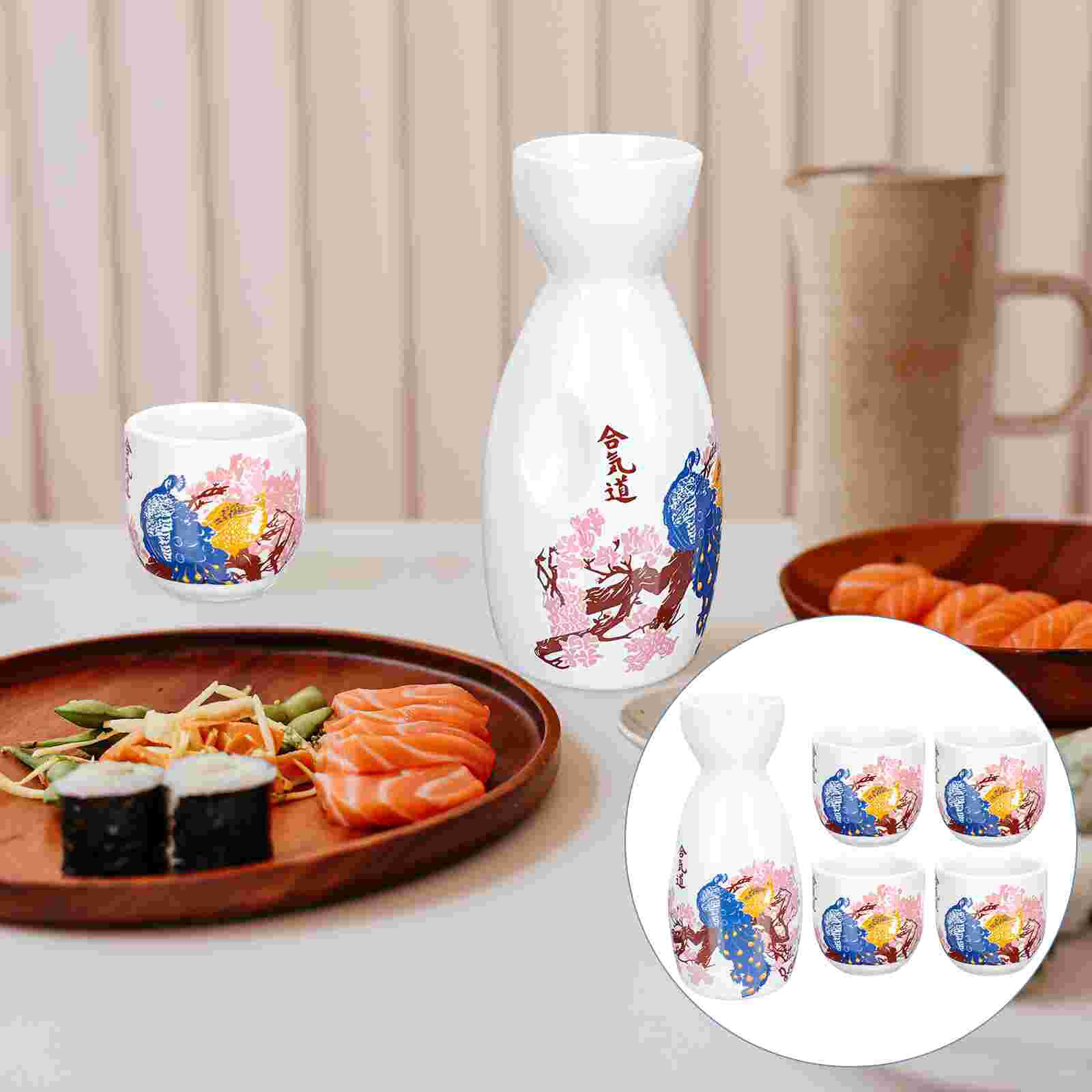 1 Set of Exquisite Sake Pot Sake Serving Set House... – Grandado