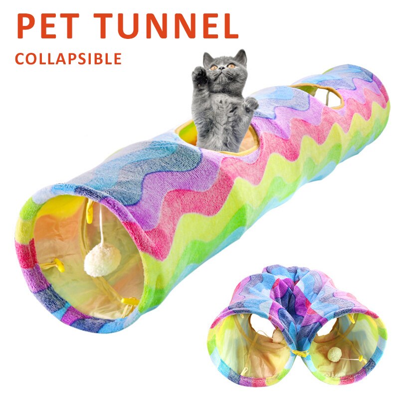 Kat Regenboog Tunnels Doolhof Kat Huis Bed Met Bal... – Vicedeal