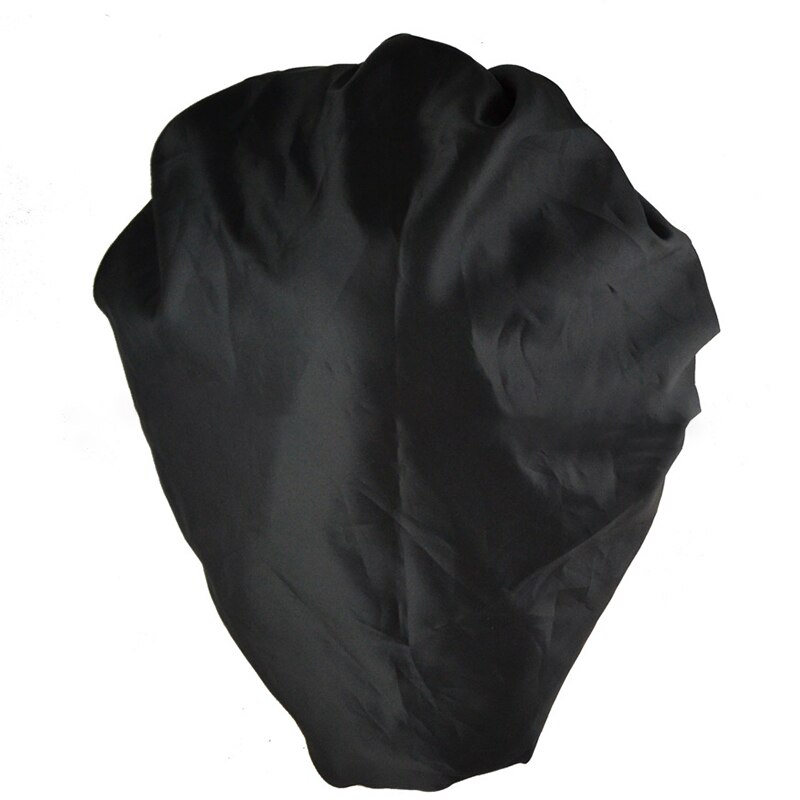 Black Color Super Big Size Beauty Salon Cap Satin ... – Grandado