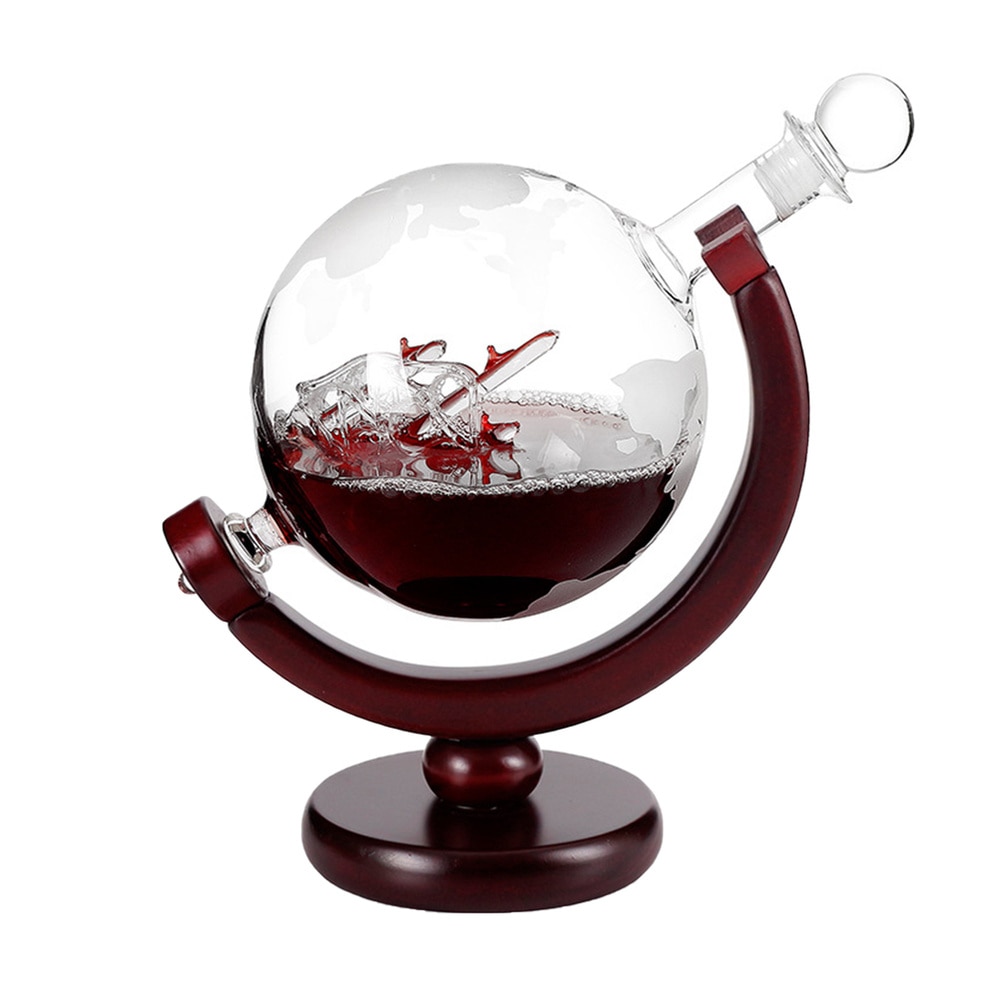 850ml mini globus glas whisky belufter vin karaf v... – Vicedeal