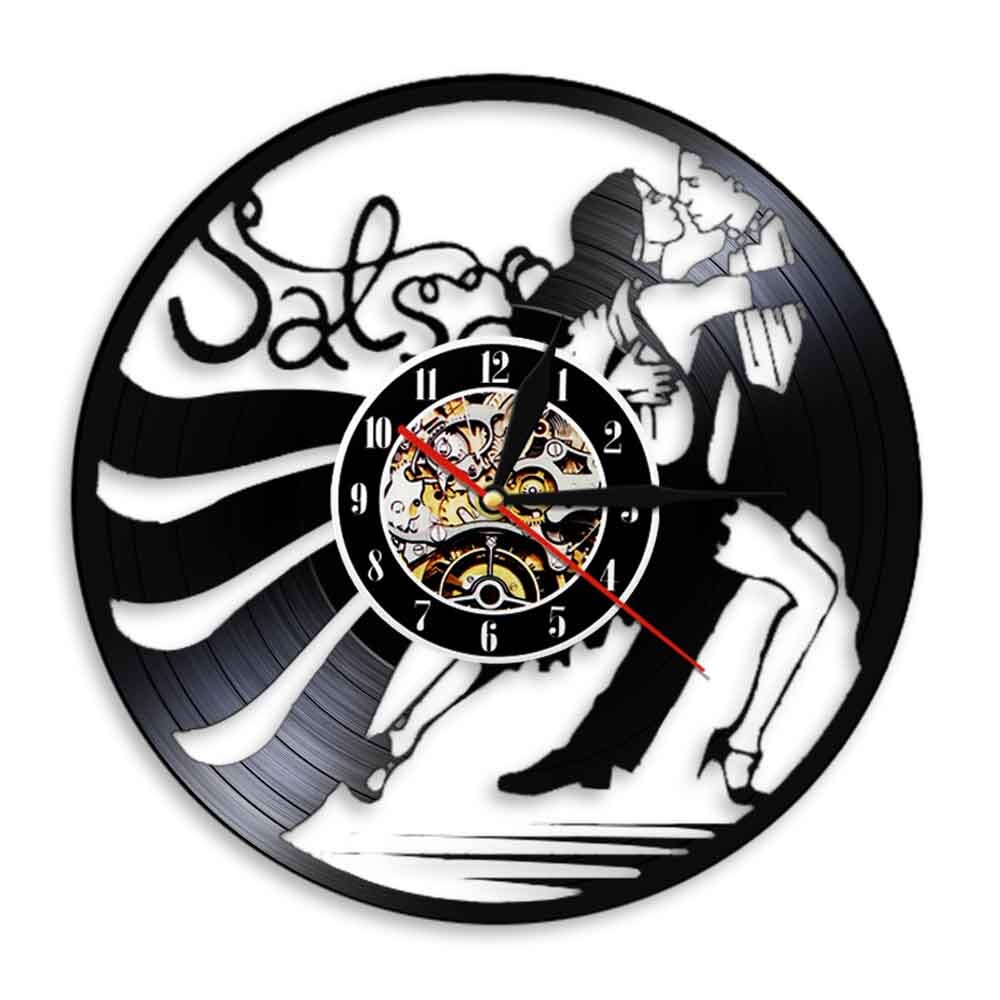 Dancing Couple Silhouette Vinyl Record Wall Clock ... – Grandado