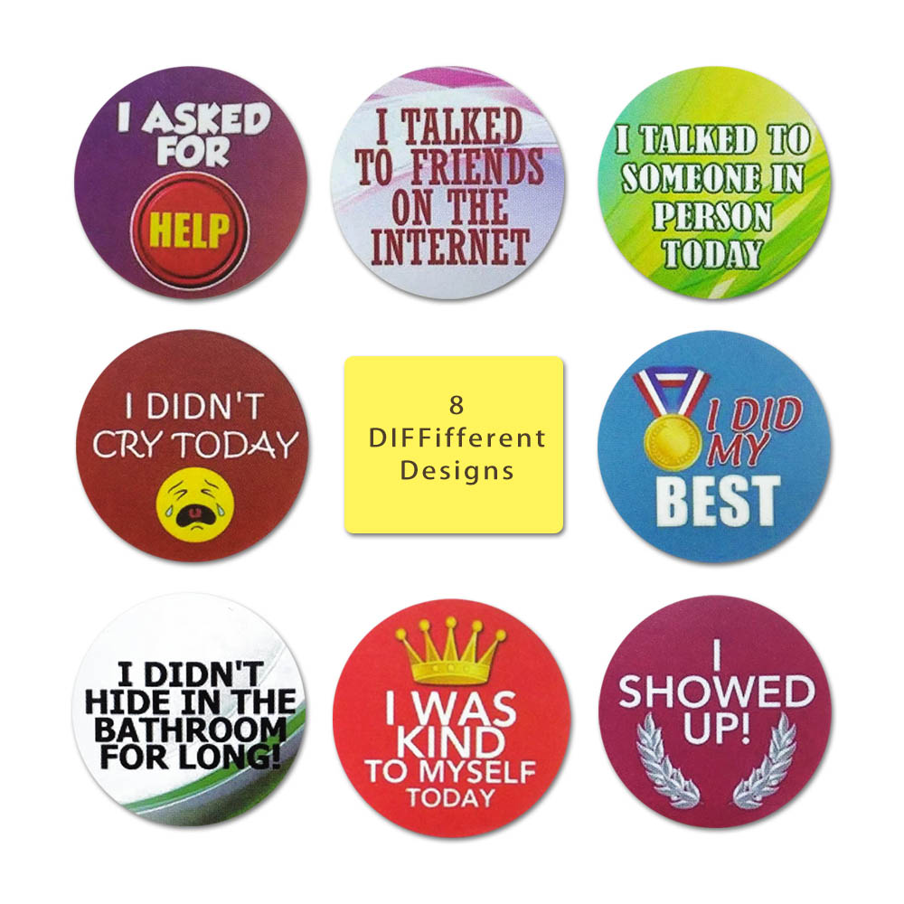 500 Pcs Word Emotional Stickers Rolls for School C... – Grandado