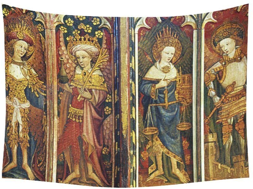 Medieval Paintings Cotton Linen Tapestries Hanging – Grandado