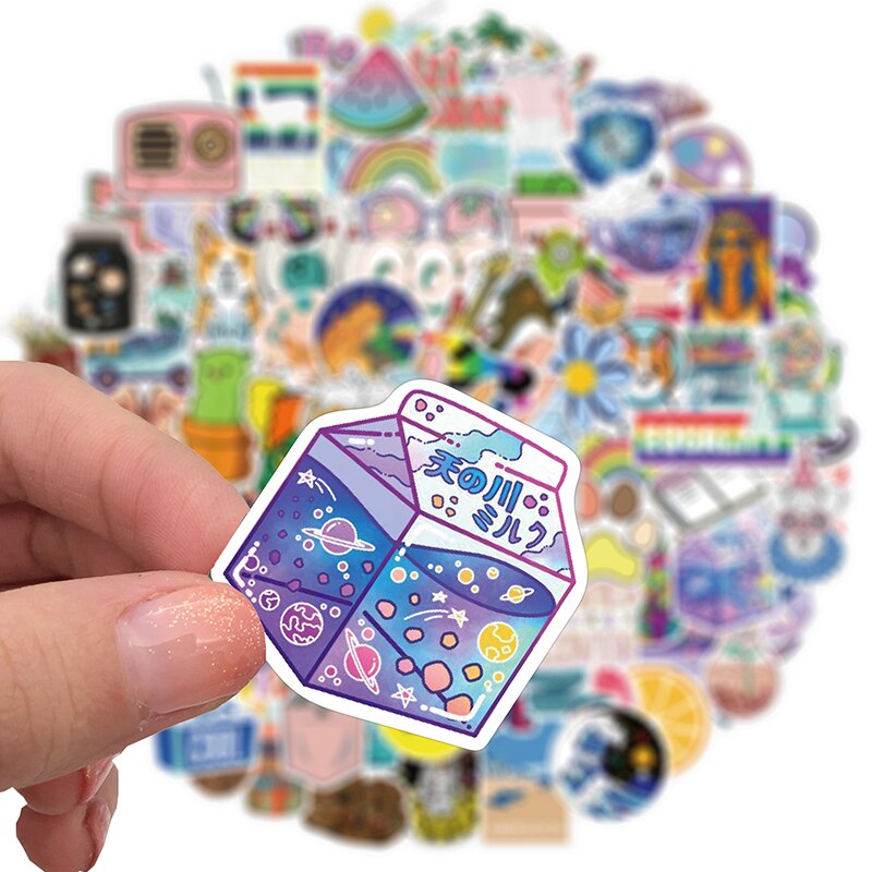 100Pcs Cool Summer Stickers Girl Essential Stuff F... – Grandado