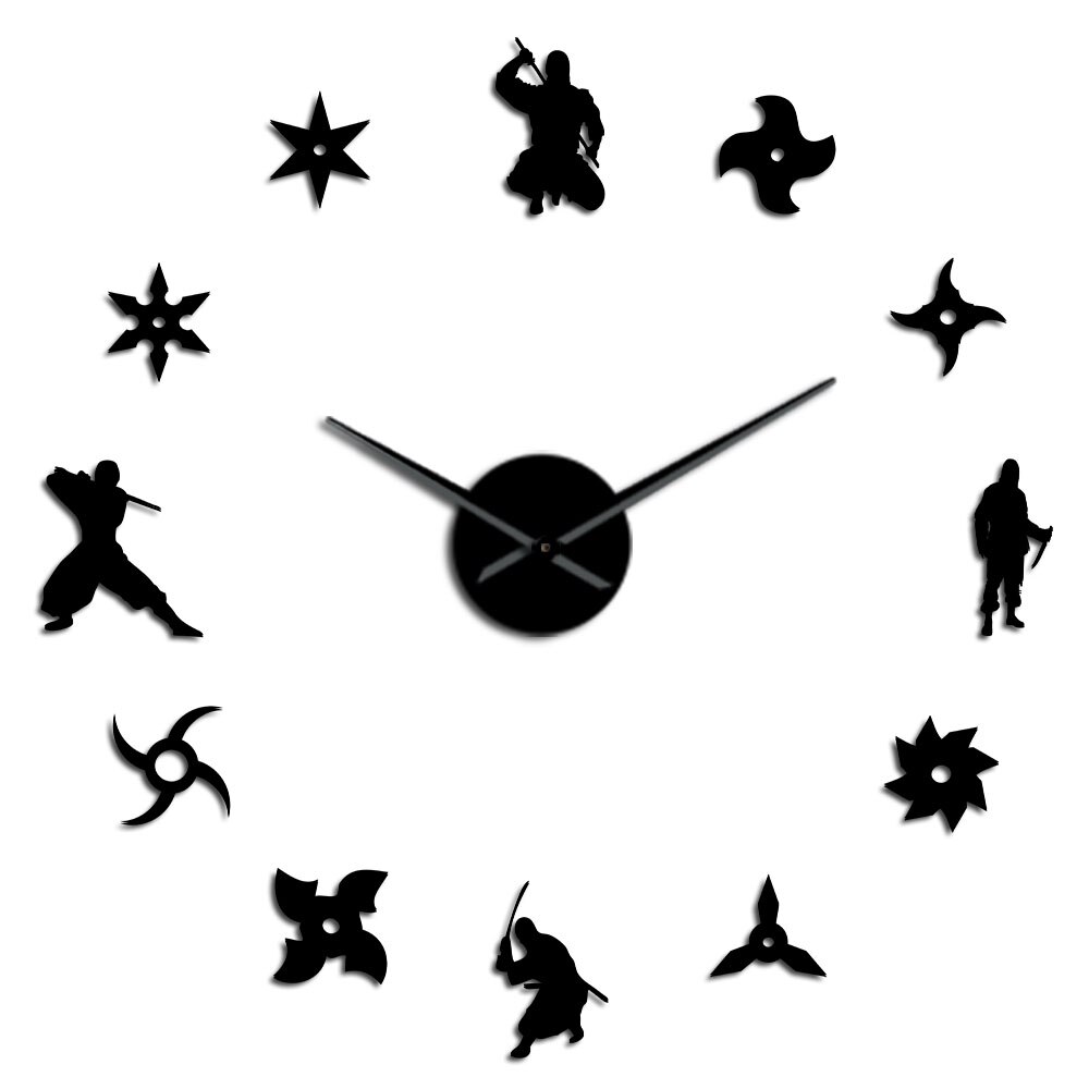 Shinobi Japon Ninja DIY Giant Wall Clock Japanese ... – Grandado
