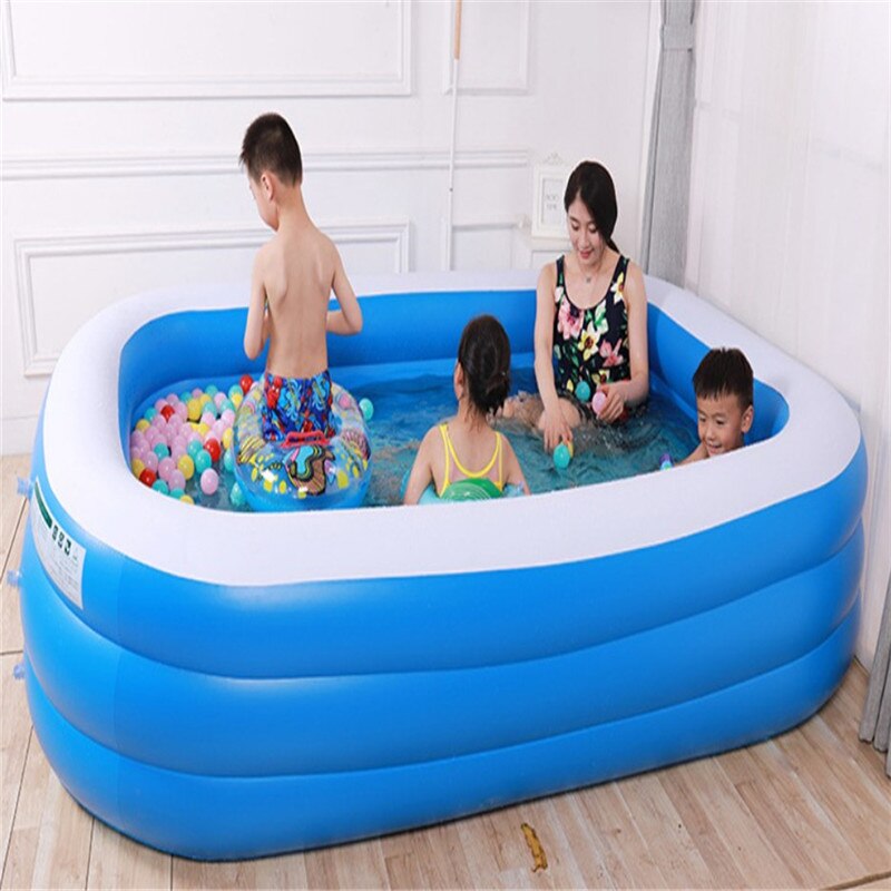 Children's swimming pool thickened oversized blue ... – Grandado