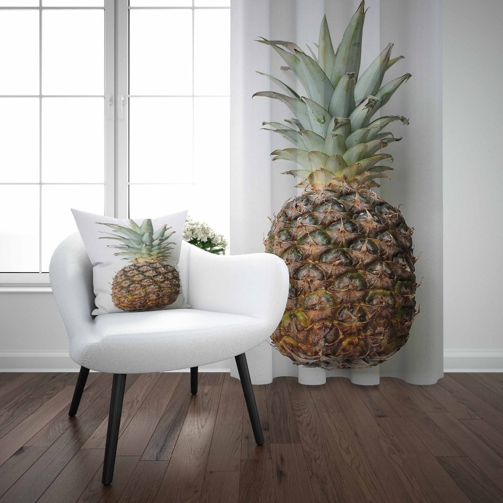 Else White Floor Green Leaves Brown Pineapple 3d P... – Vicedeal