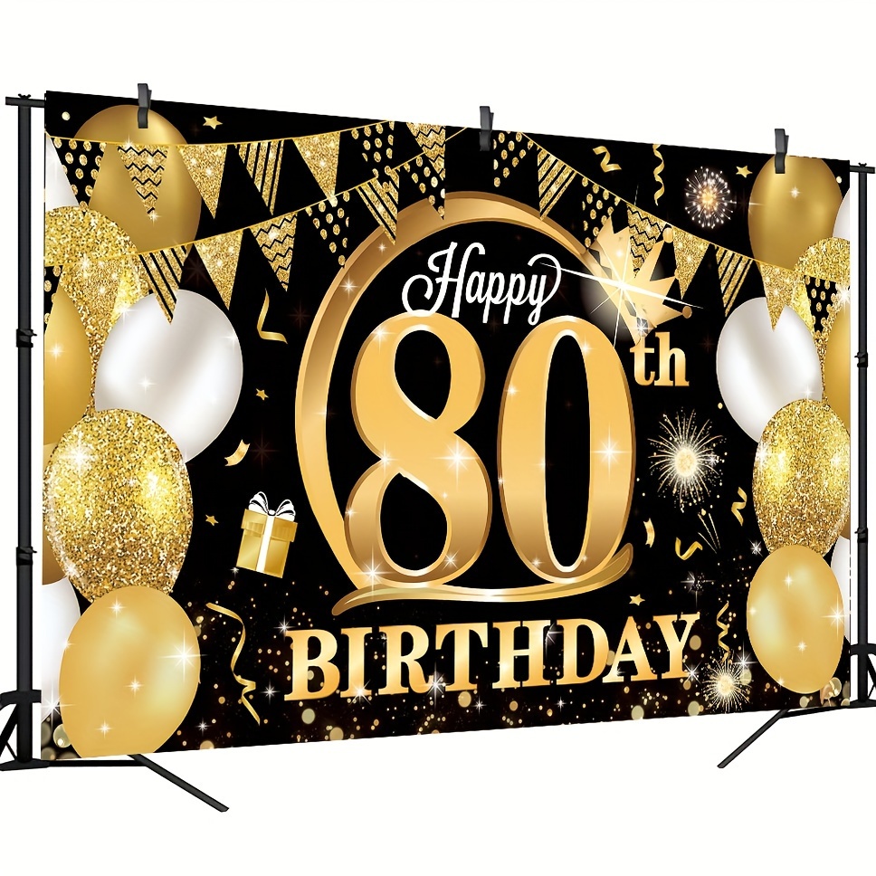 80e verjaardag partij decoratie banner Happy Birth... – Vicedeal