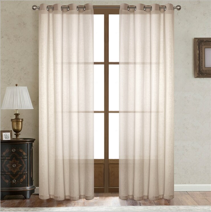 Solid Color Tulle Curtain Modern Style Blackout Dr... – Vicedeal