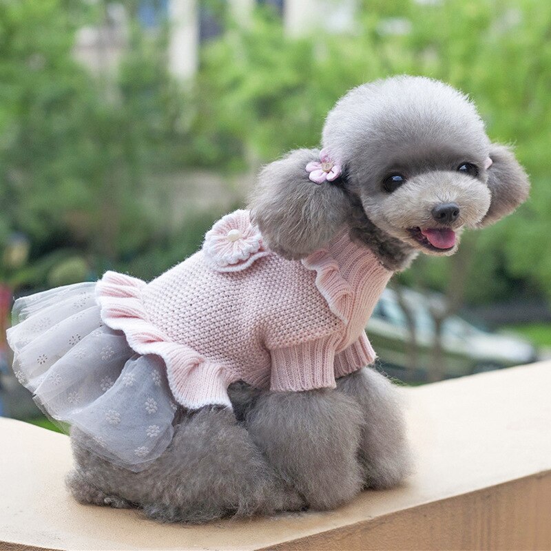 Vestido de invierno para perro, suéter, ropa de pr... – Grandado