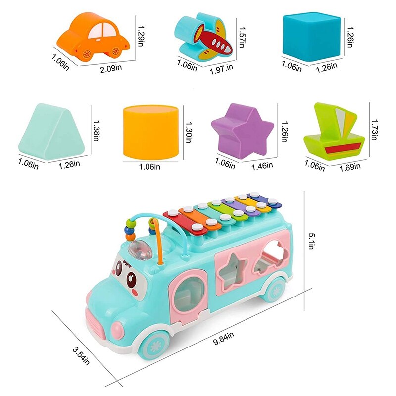 Baby Toddler Toys for Girls Boys Educational Bus T... – Vicedeal