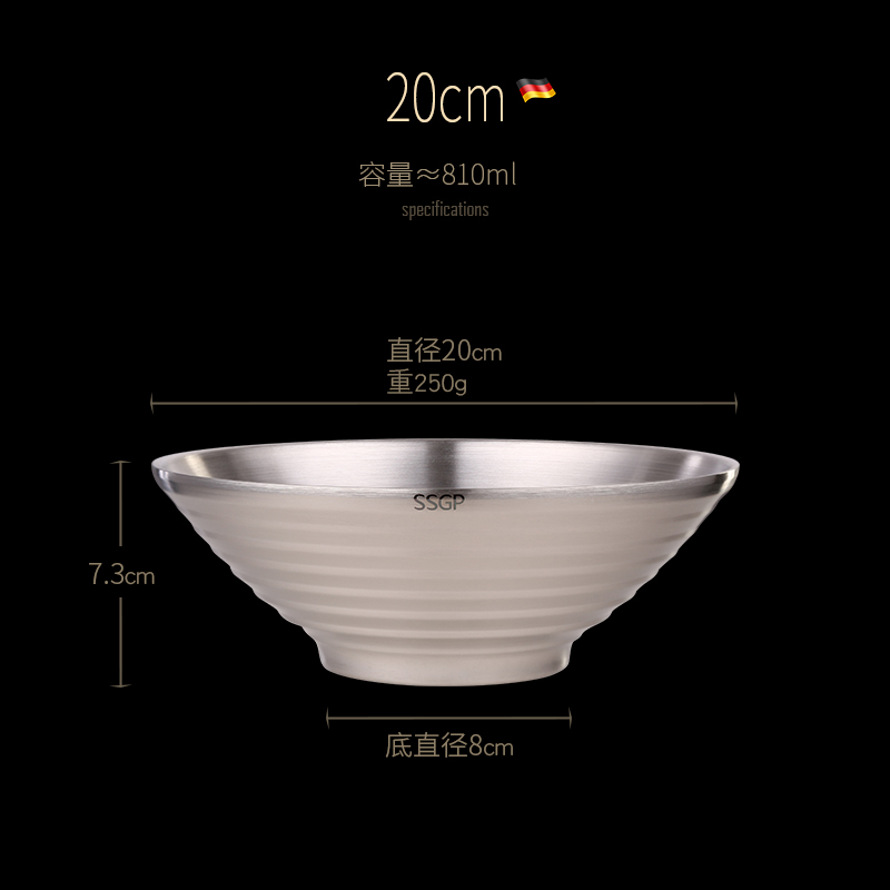 SSGP German Steel Large Capacity Plate 304 Stainle... – Grandado