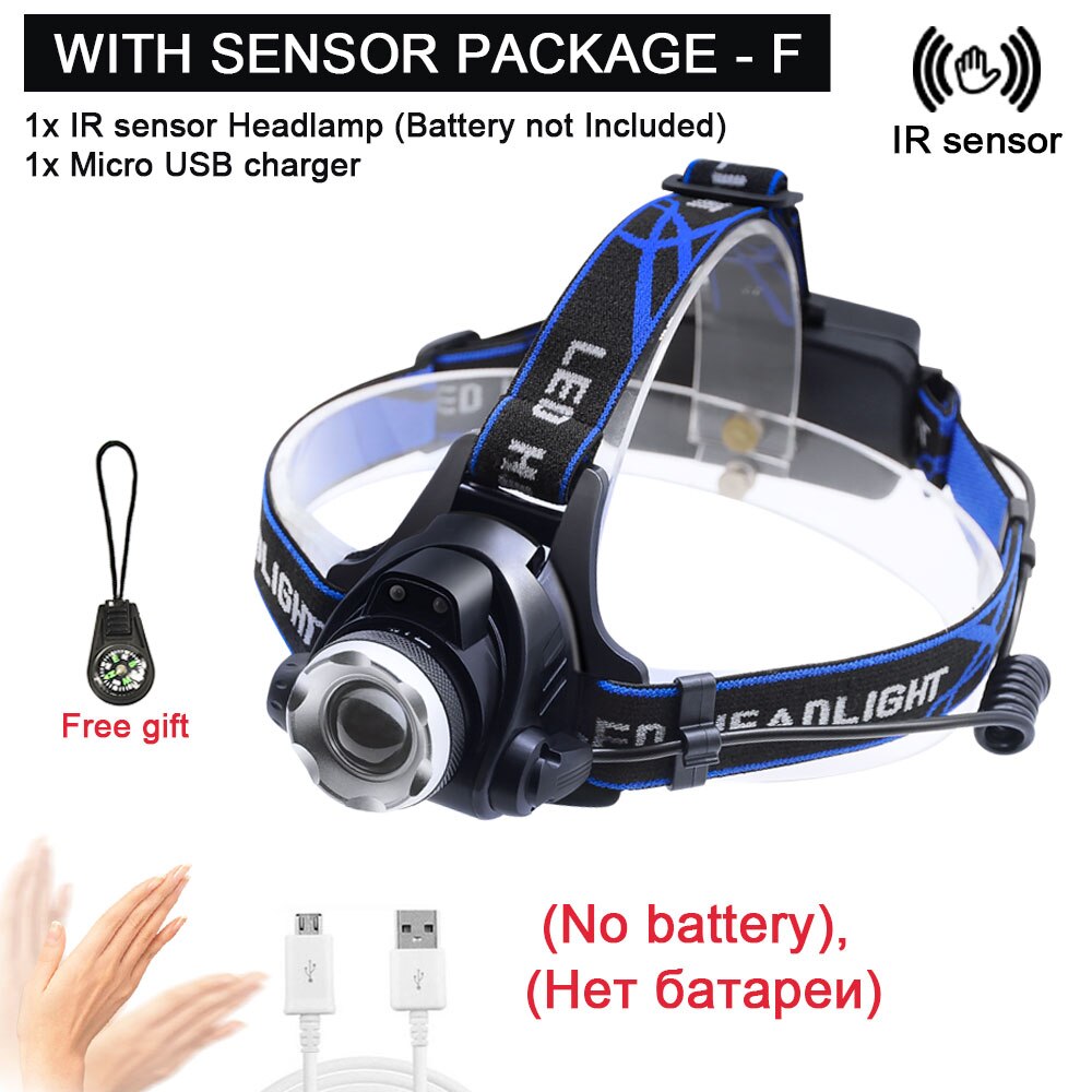 LED koplamp vissen koplamp T6/L2 Zoom lamp Waterdi... – Vicedeal