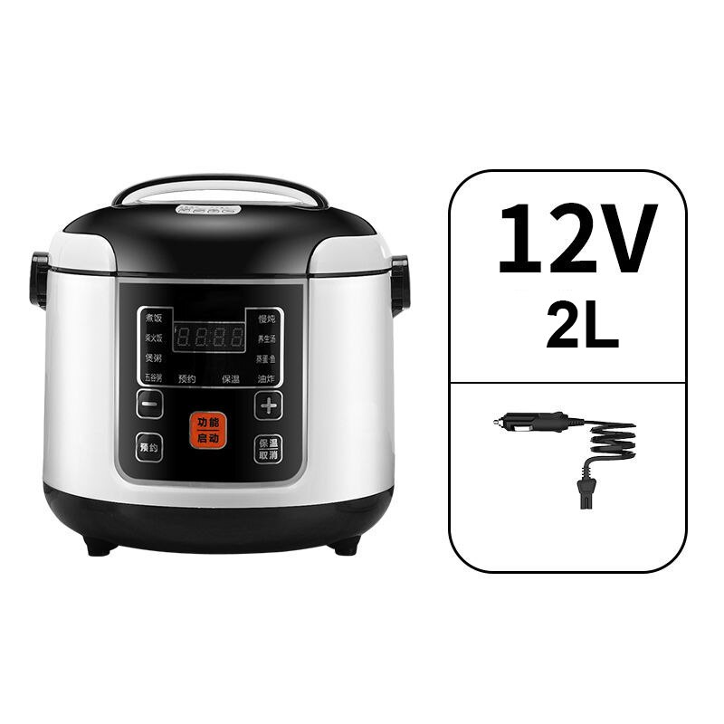 12V 24V 220V Portable Electric Rice Cooker 2L Timi... – Grandado