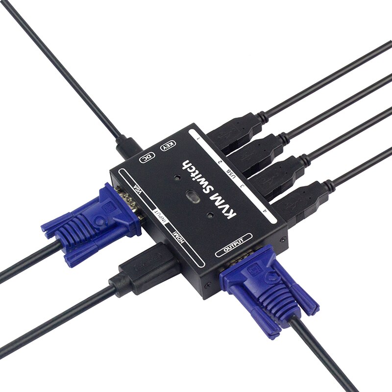 KVM Switch 2 in 1 out hybrid hdmi vga combination ... – Grandado