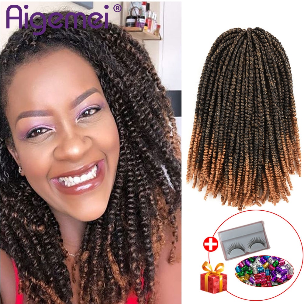 Aigemei Nubian Twist thin spring twist Crochet Hai... – Grandado
