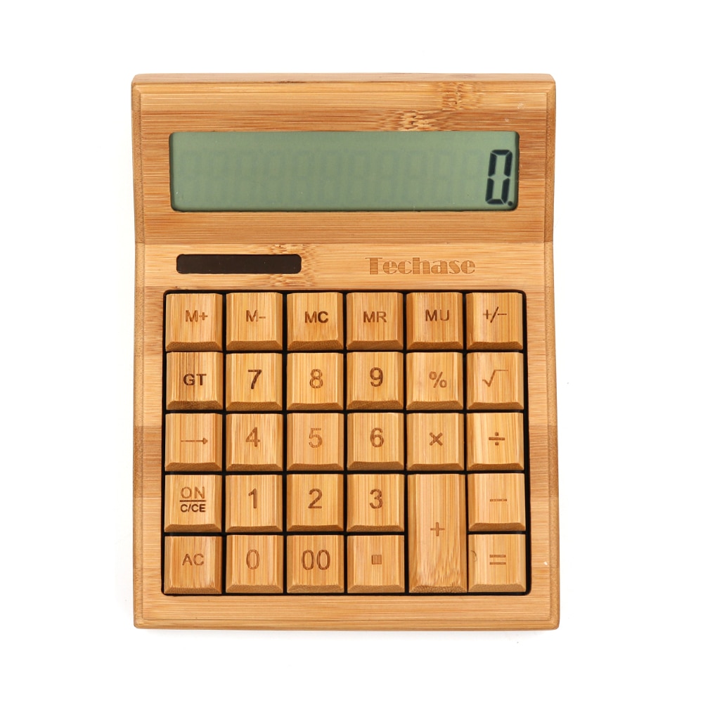 Techase Bamboo Calculator CS29 Solar Energy Calcul... – Grandado