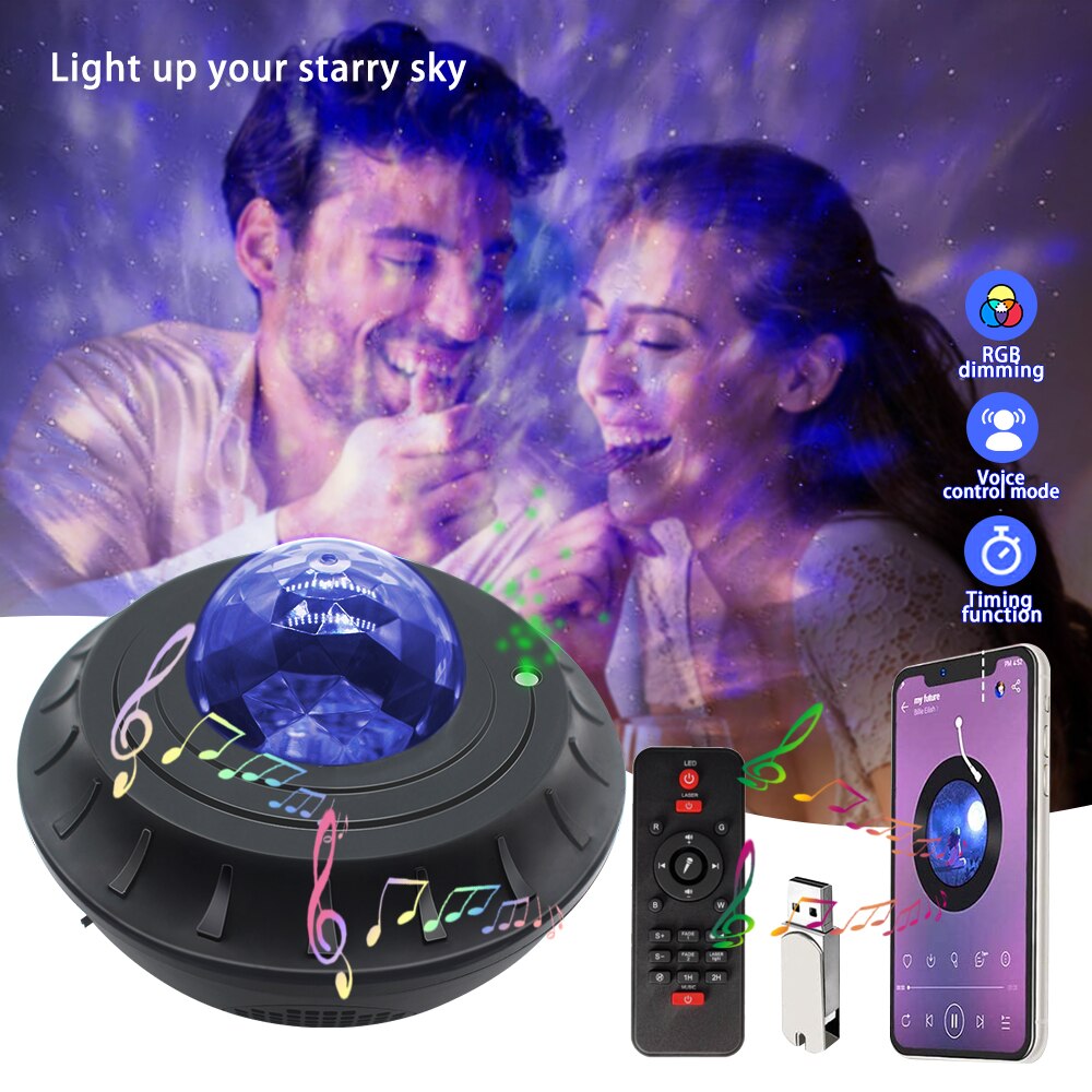 Starry Sky Watermark Bluetooth Music Starlight Pro... – Grandado