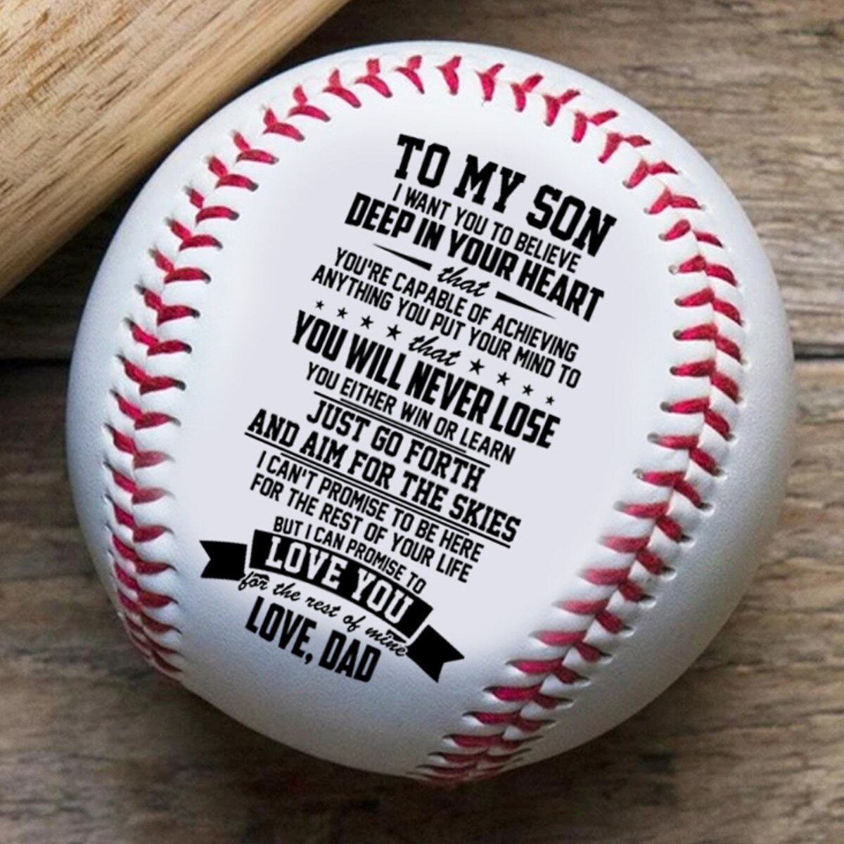To My Son Dad Engraved 9 Inch Handmade Baseballs P... – Grandado
