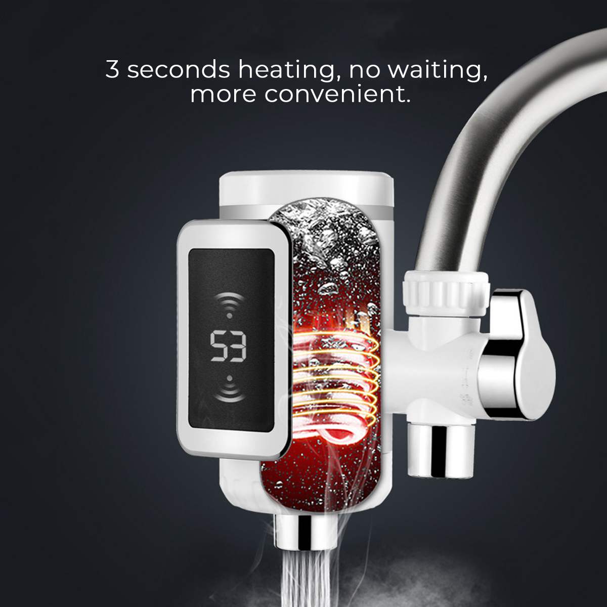 3000W LED Display Tankless Water Heater Electric K... – Grandado