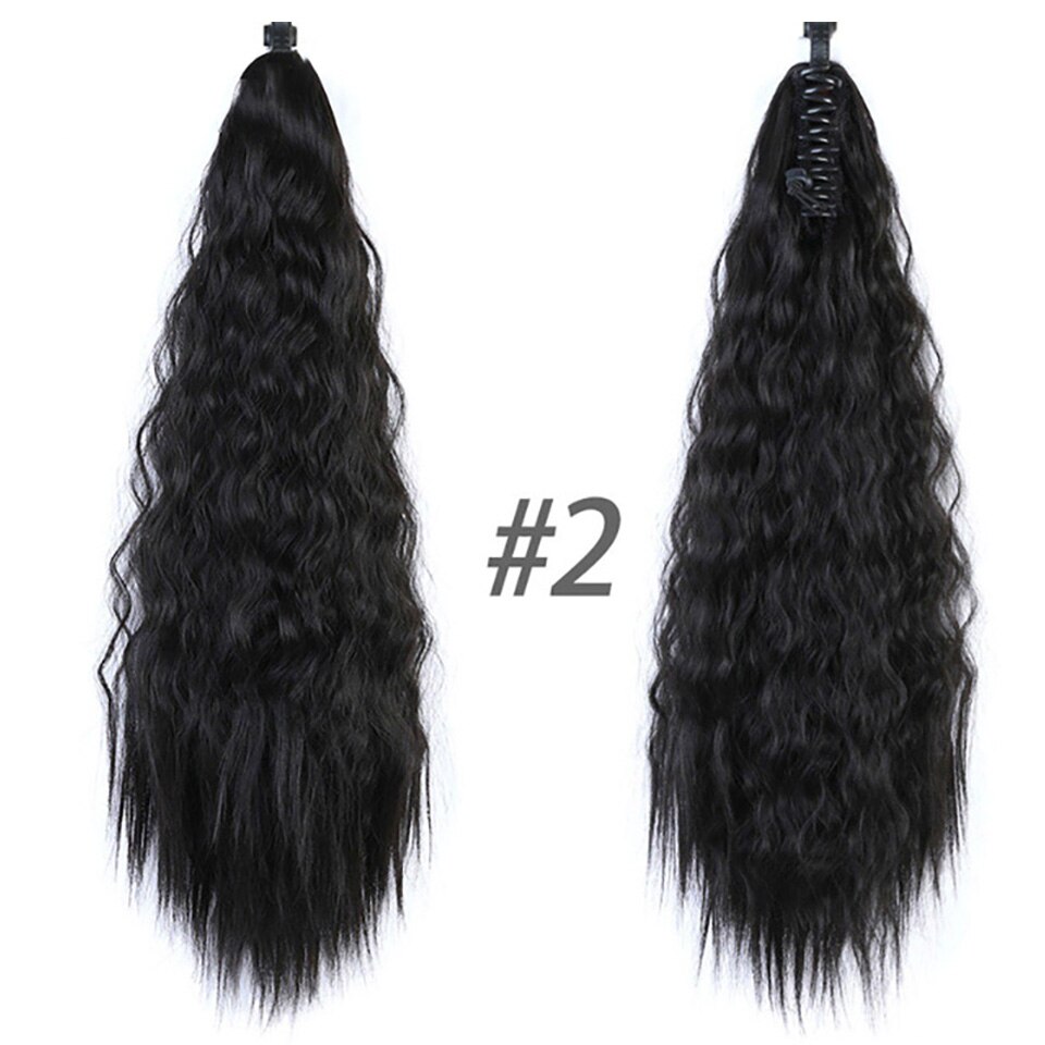 LUPU 22inches Long Afro Curly Craw Ponytail Synthe... – Vicedeal