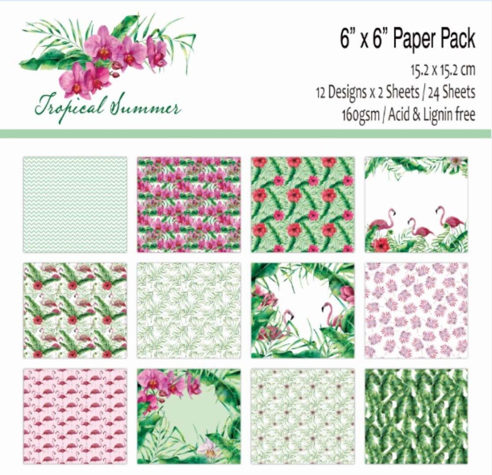 DIY Flamingo Scrapbooking paper pack of 24sheets h... – Vicedeal