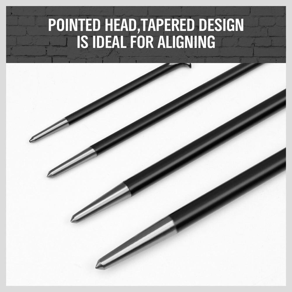 SEDY 4Pcs Crowbars Pry Bar Set Round Rod Crowbar N... – Grandado