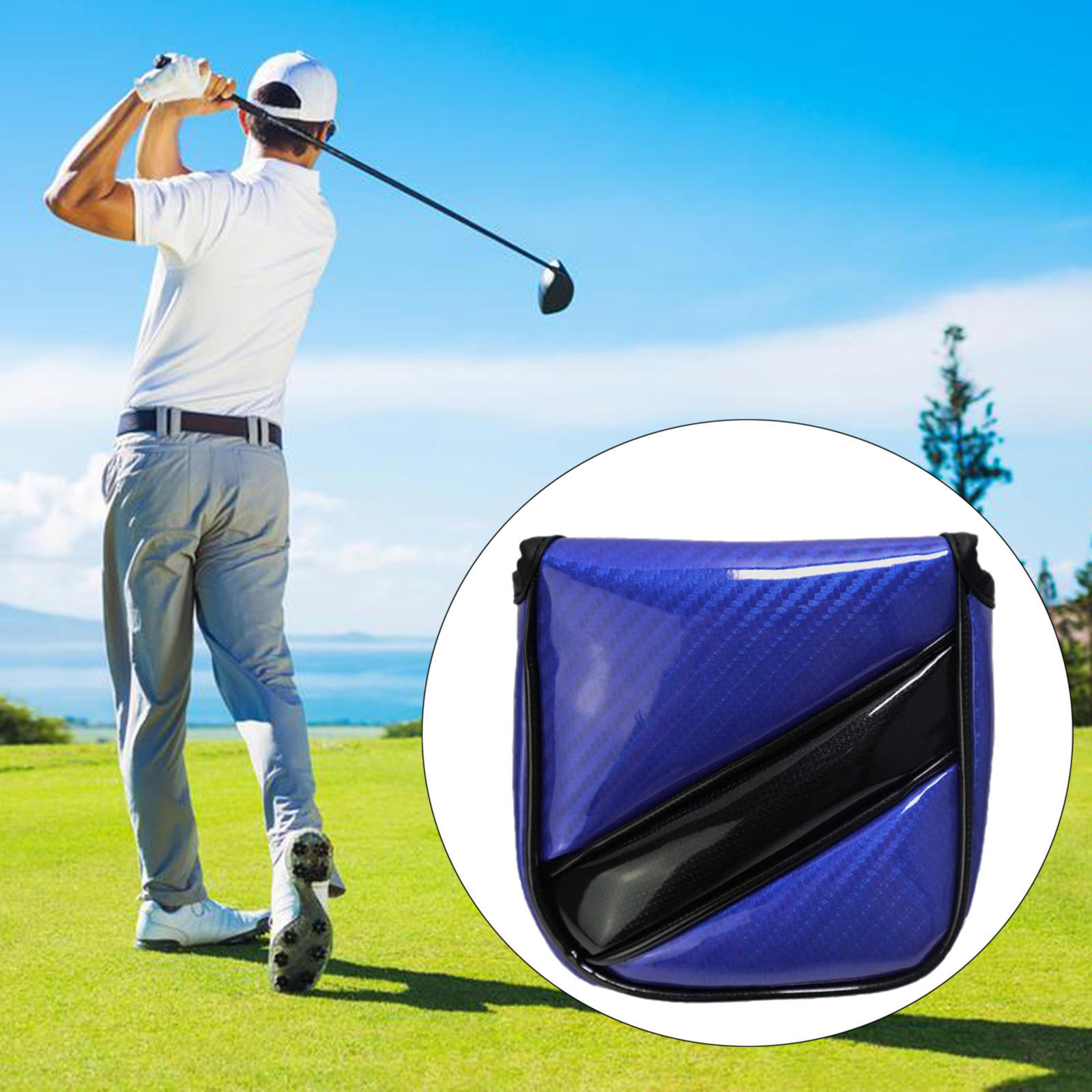 Vierkante Mallet Putter Cover Headcover Pu Leather... – Vicedeal