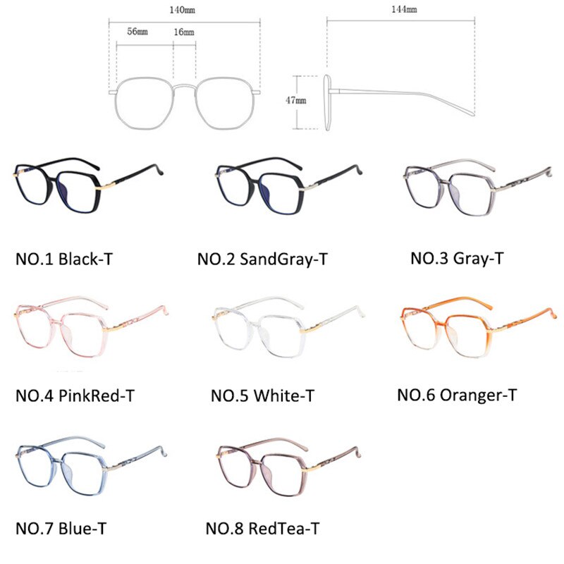 Rbrovo Anti-Blauw Licht Brilmontuur Vrouwen Vintag... – Grandado