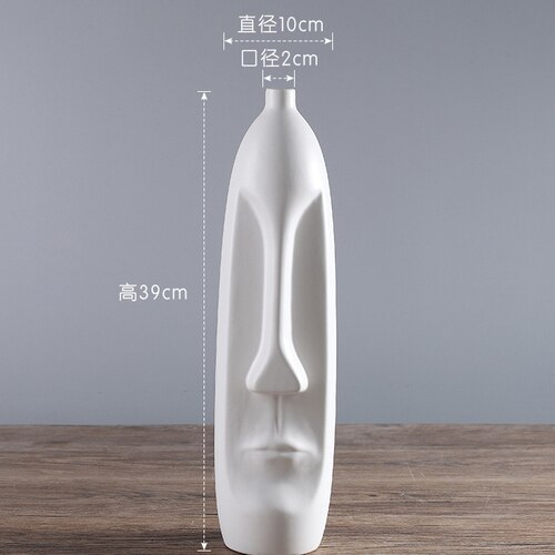 Abstract Black Art Human Face Vase Modern Minimali... – Vicedeal