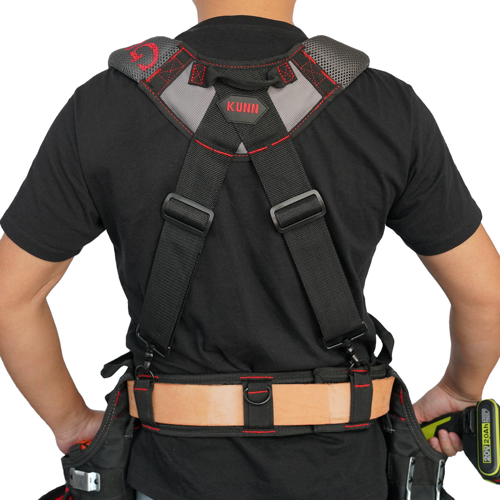 KUNN Tool Belt Suspenders Padded Construction Belt... – Grandado