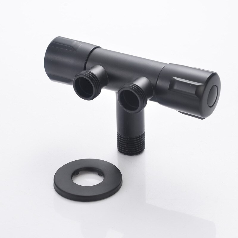 G1/2 Brass Black Multi-function Angle Valve Double... – Grandado