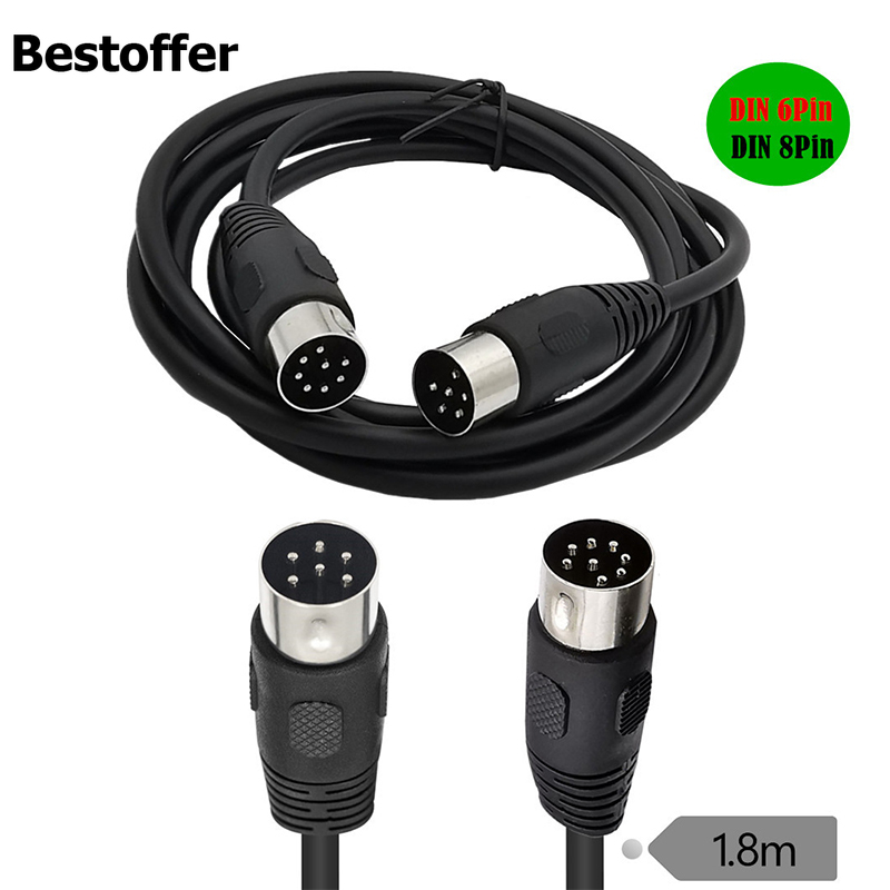 1.8m Din 8Pin to 6Pin Male Jack Audio Data Signal ... – Vicedeal