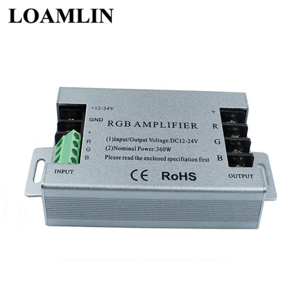 LED RGB Amplifier DC12V-24V 360W Aluminum Case for... – Grandado