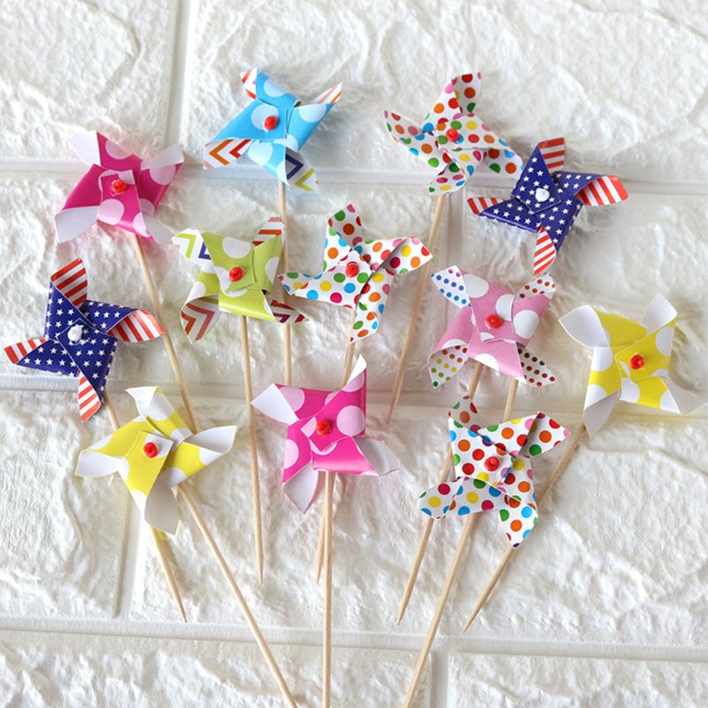 10 Pcs/Lot Paper Windmill Cake Baking Dessert Tabl... – Grandado