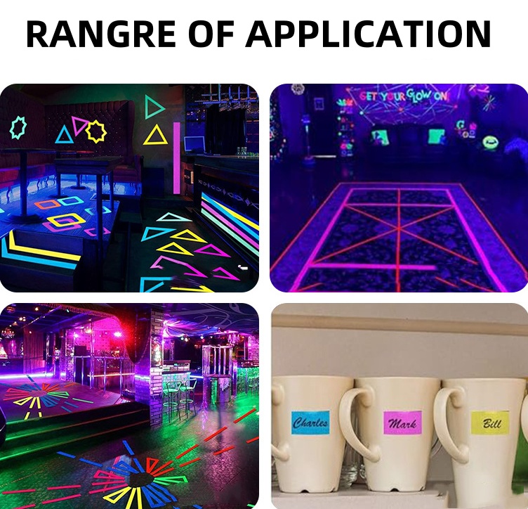UV Glow Blacklight Reactive Cotton Tape Neon Gaffe... – Grandado