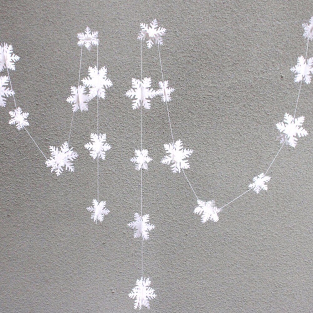 3M White Snowflake Paper Garlands Party Wedding Ho... – Grandado