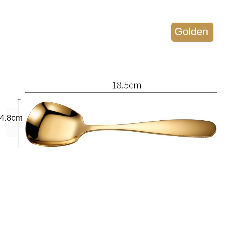 304 Roestvrij Stalen Lepel J Titanium-Plated Goude... – Grandado