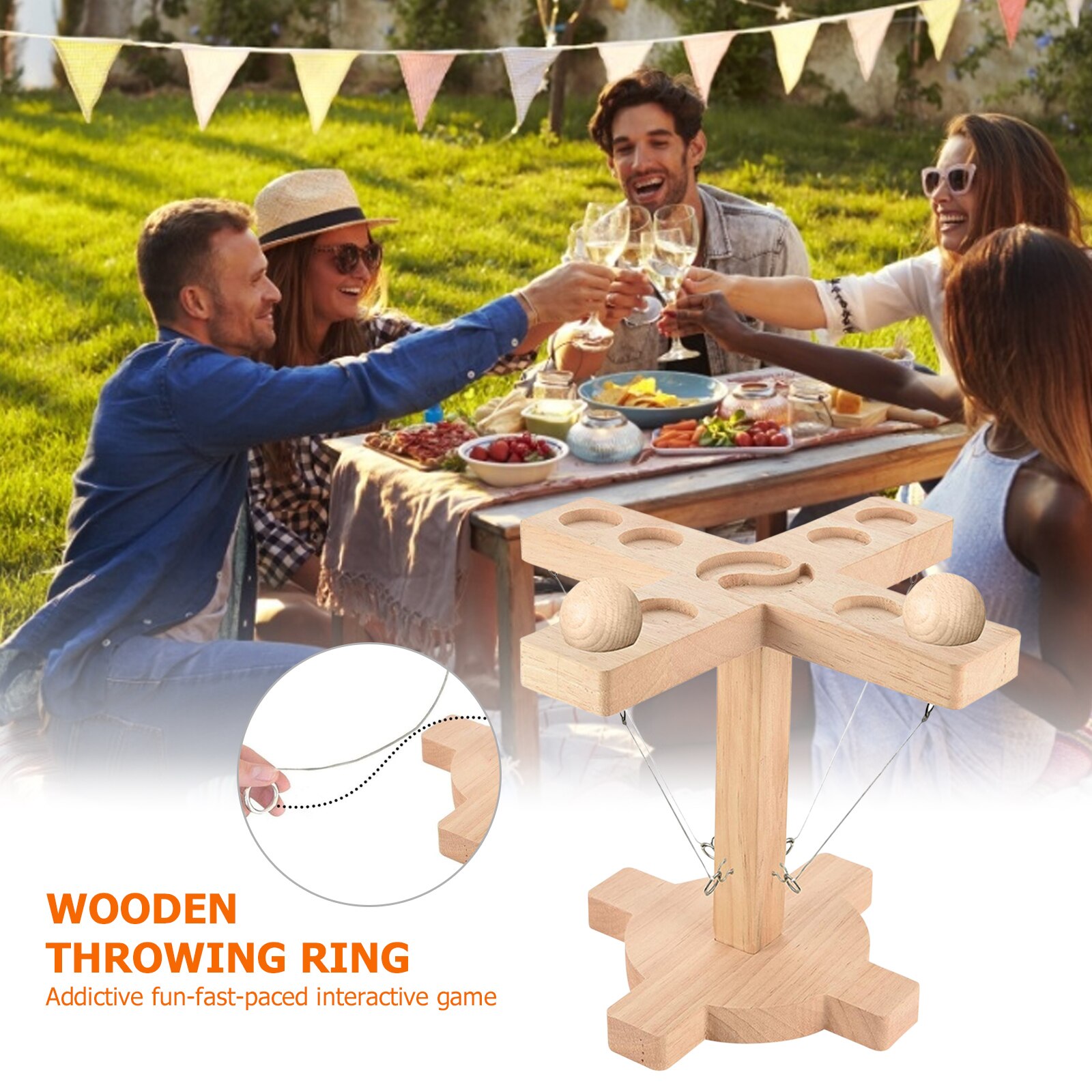 Ring Toss Games for Kids Adults, Wood Shot Ring Ho... – Grandado